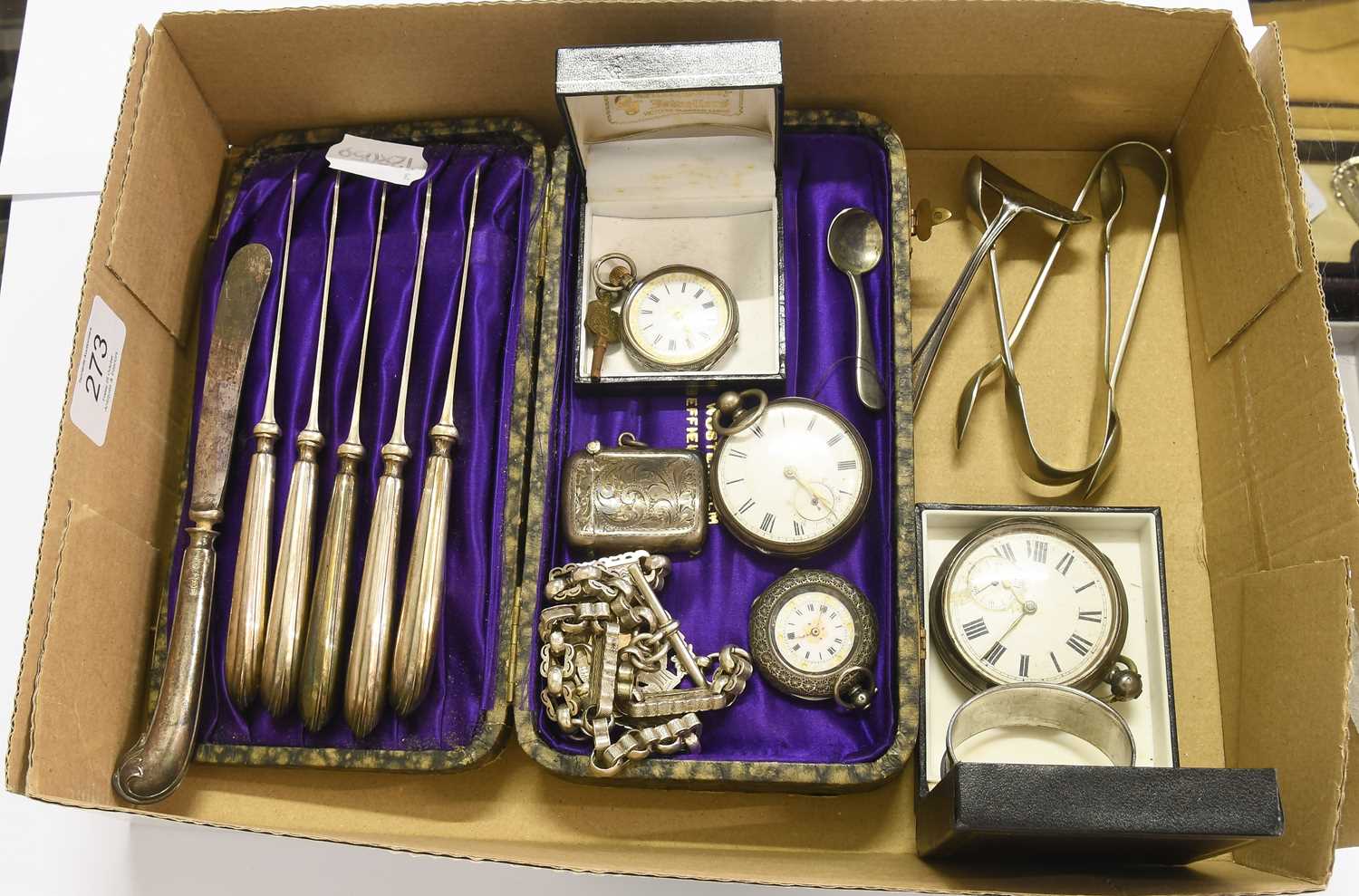 Lot 273 - A Collection of Silver Pocket Watches,