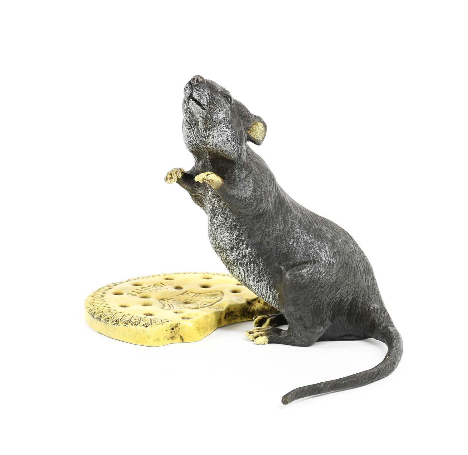 Lot 195 - A Cold-Painted Bronze Rat, after the model