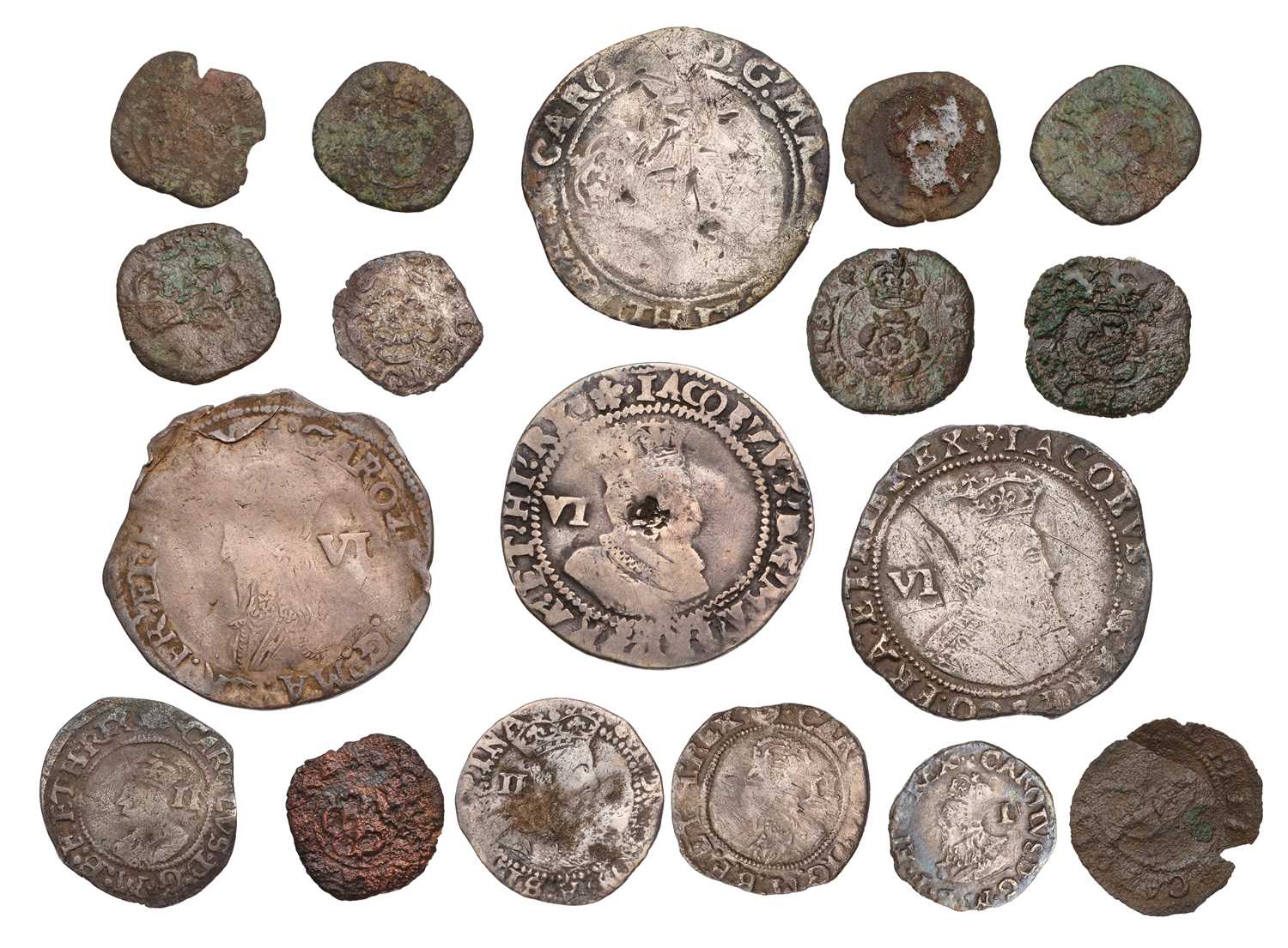 Lot 46 - Assorted James I and Charles I Hammered Coins;