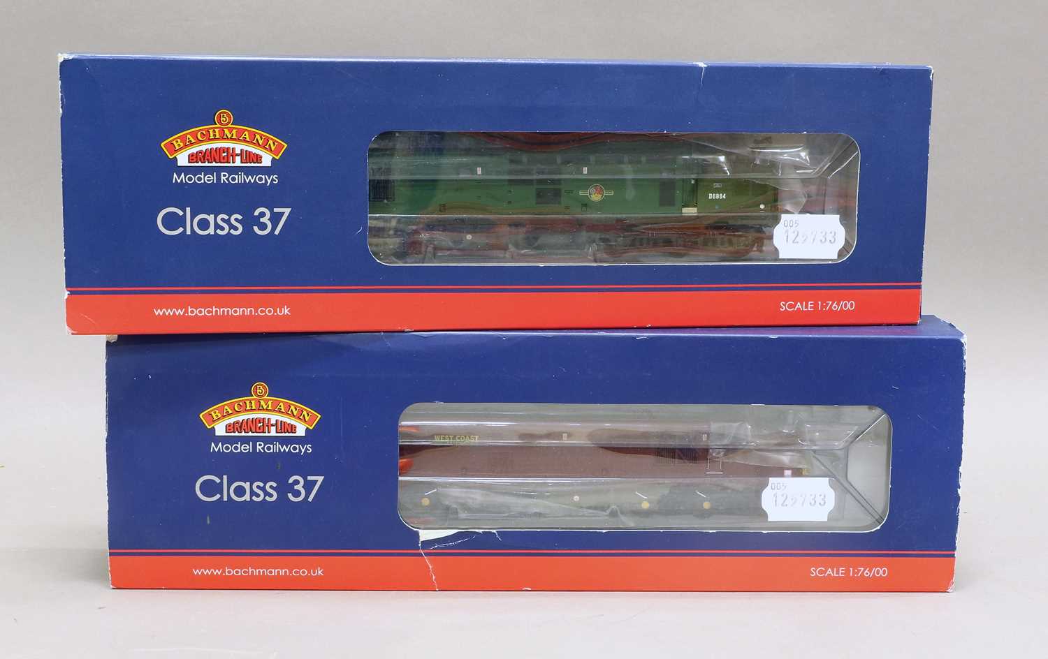 Lot 196 - Bachmann OO Gauge Two Class 37 Diesel
