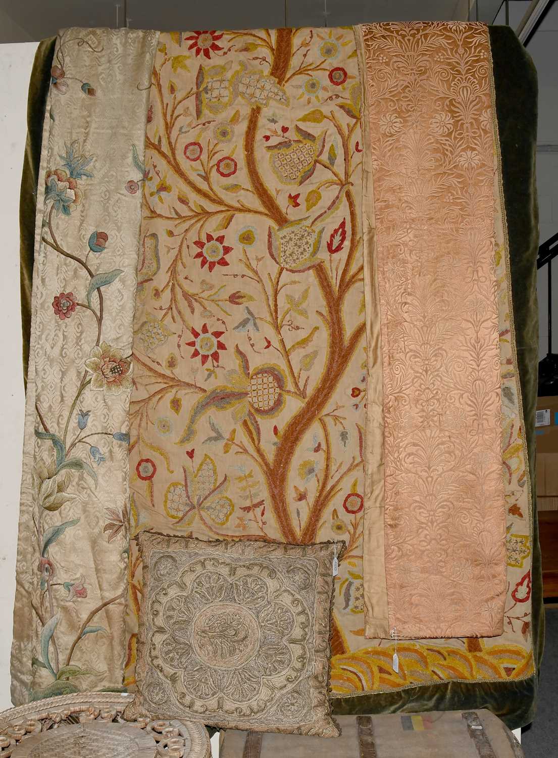 Lot 1025 - A Pair of Early 20th Century Crewel Work