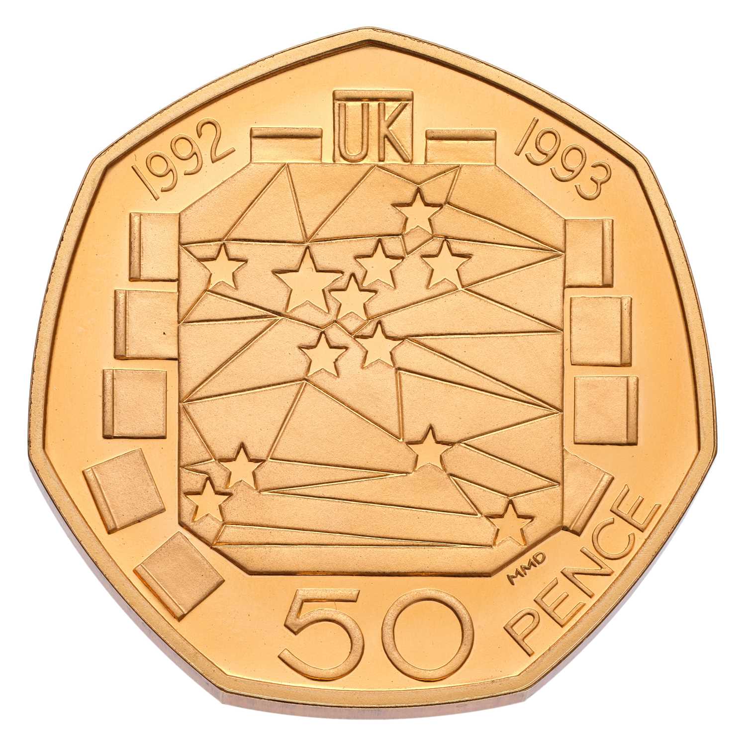 Lot 194 - UK, Gold Proof Fifty Pence 1992-1993, struck
