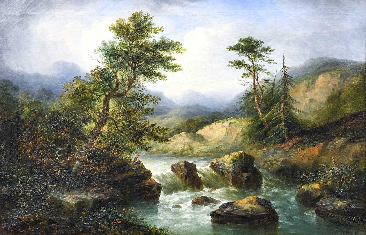 Lot 587 - John Warkup Swift (1815-1869) An angler