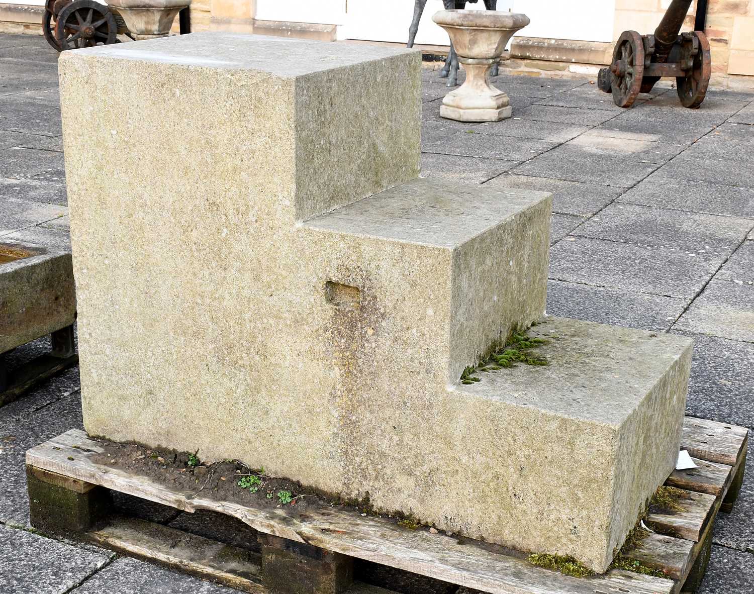 Lot 271 - A Stone Mounting Block, 20th century, of