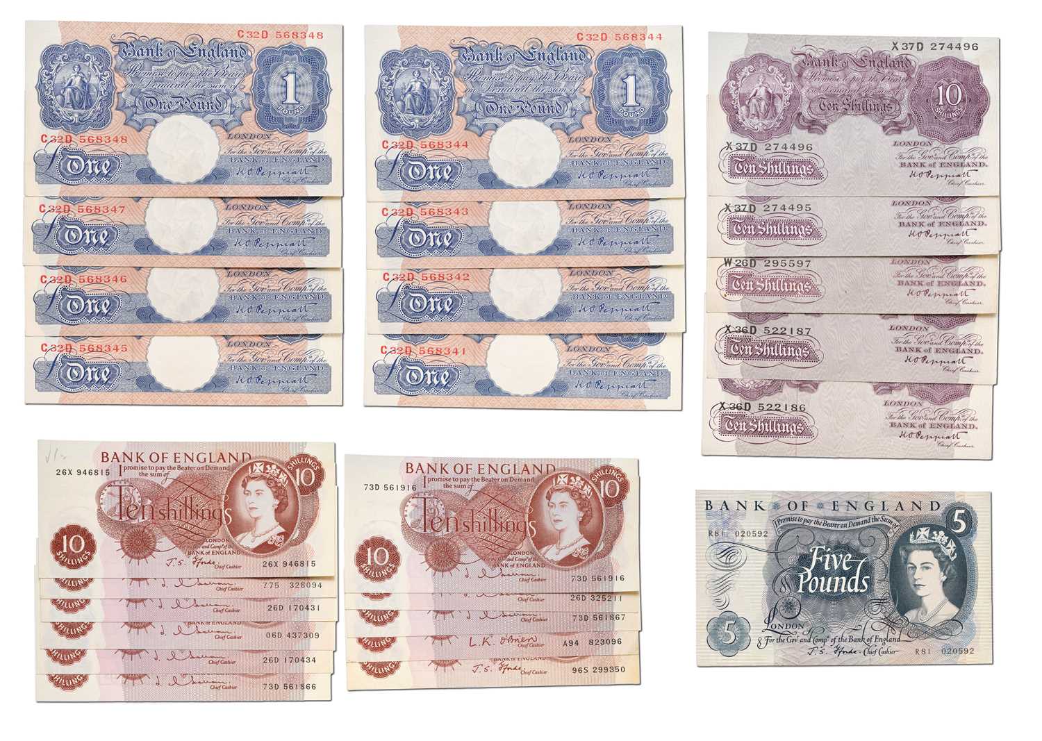 Lot 307 - Bank of England Banknote Collection, 25