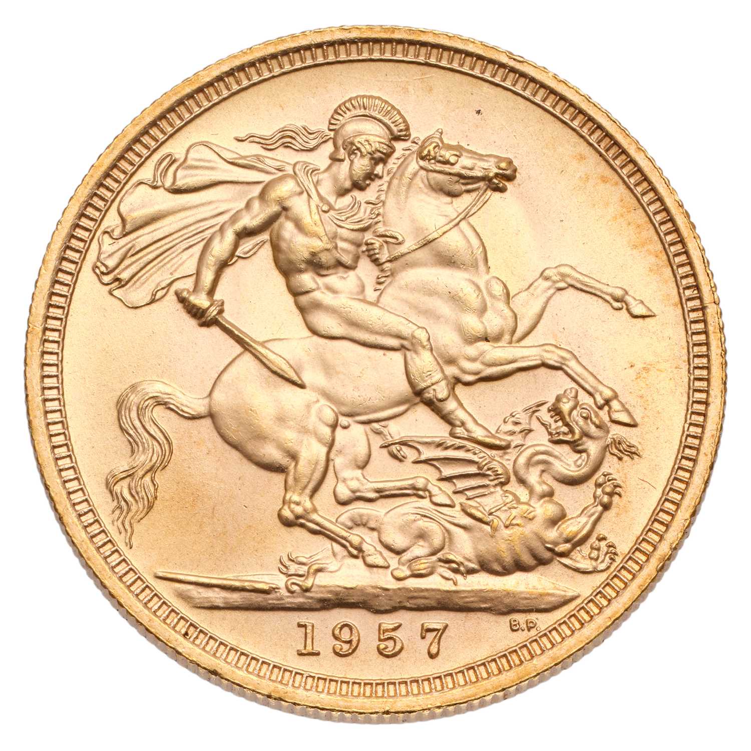Lot 160 - Elizabeth II, Sovereign 1957; encapsulated