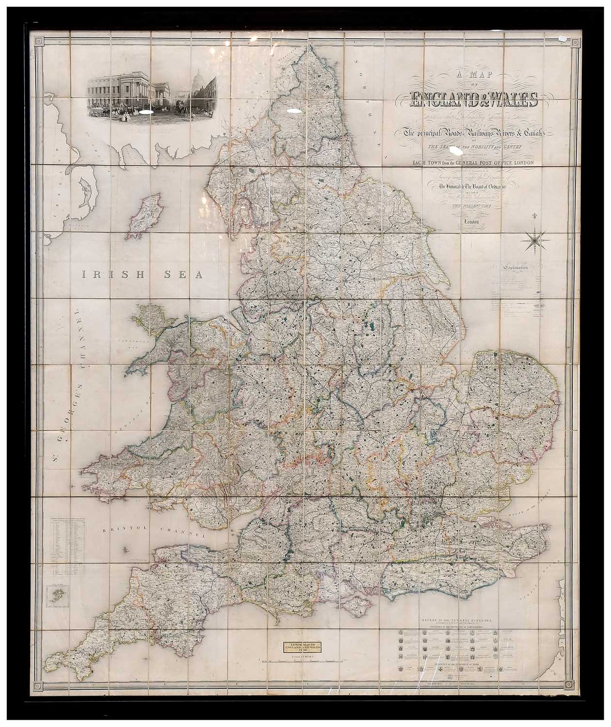 Lot 251 - Lewis' Map of England and Wales. Lewis
