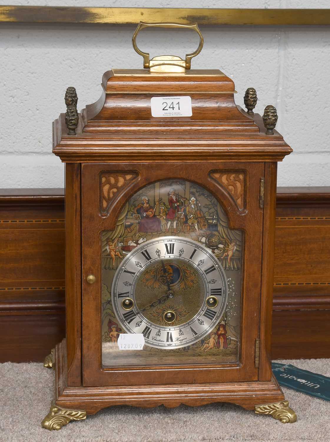 Lot 1180 - A Modern Chiming Table Clock, case with