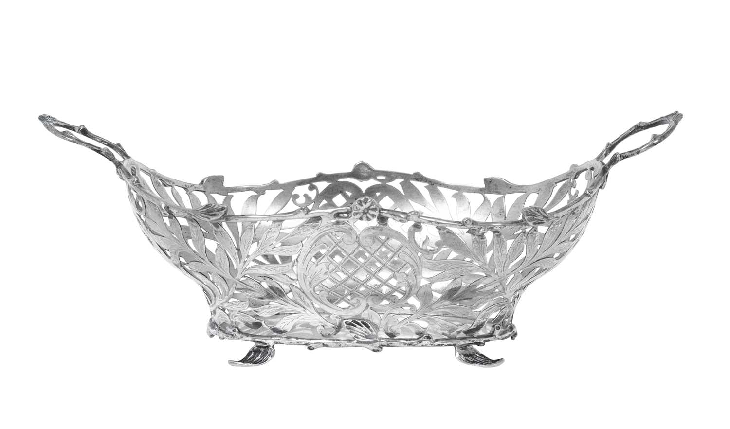 Lot 2086 - A Dutch Silver Basket,
