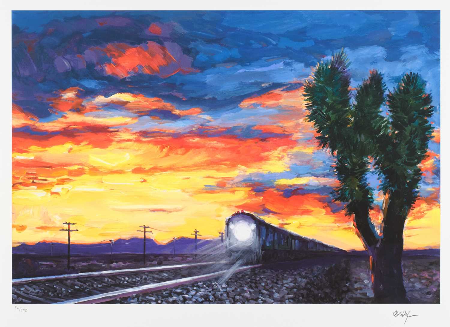 Lot 146 - Bob Dylan (b.1941) American "Train at Sunset"