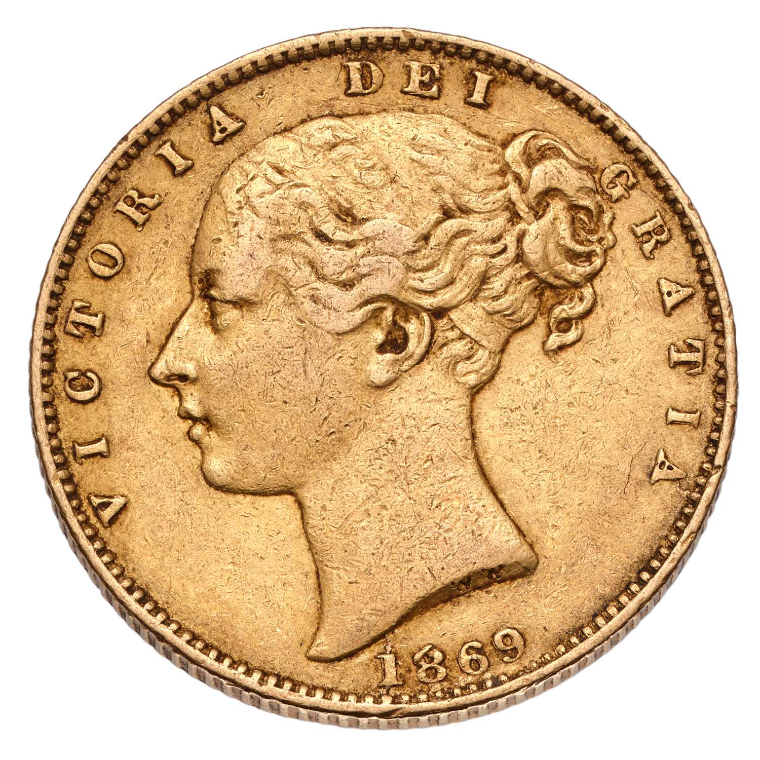Lot 110 - Victoria, Sovereign 1869, die no. 8 (Marsh