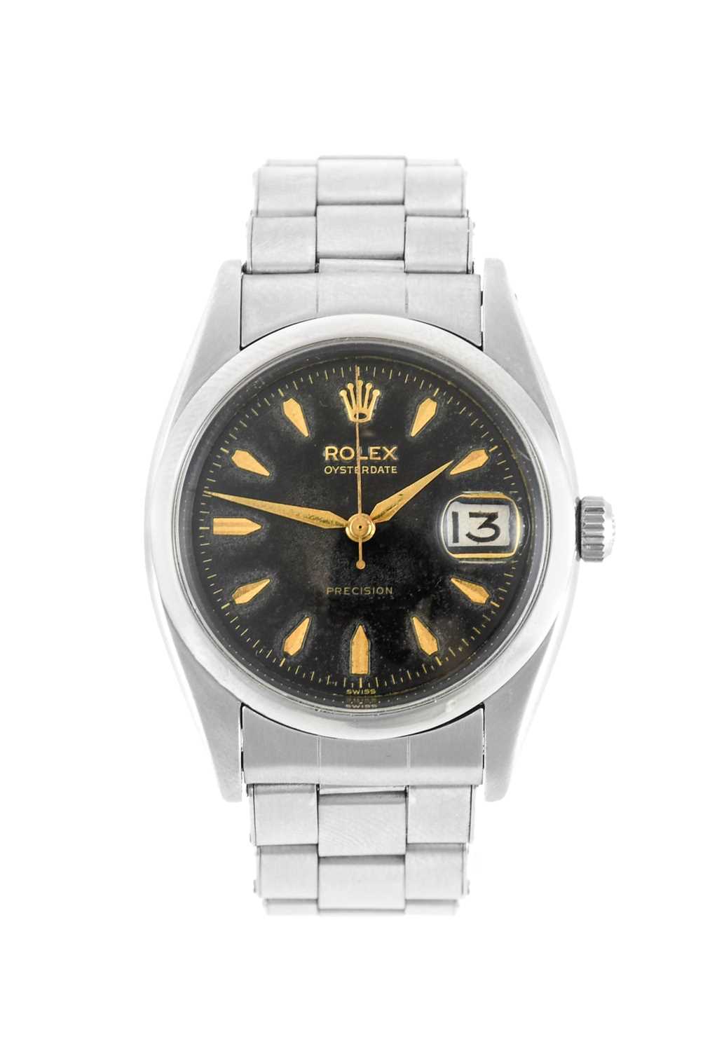 Lot 2168 - Rolex: A Stainless Steel Calendar Centre