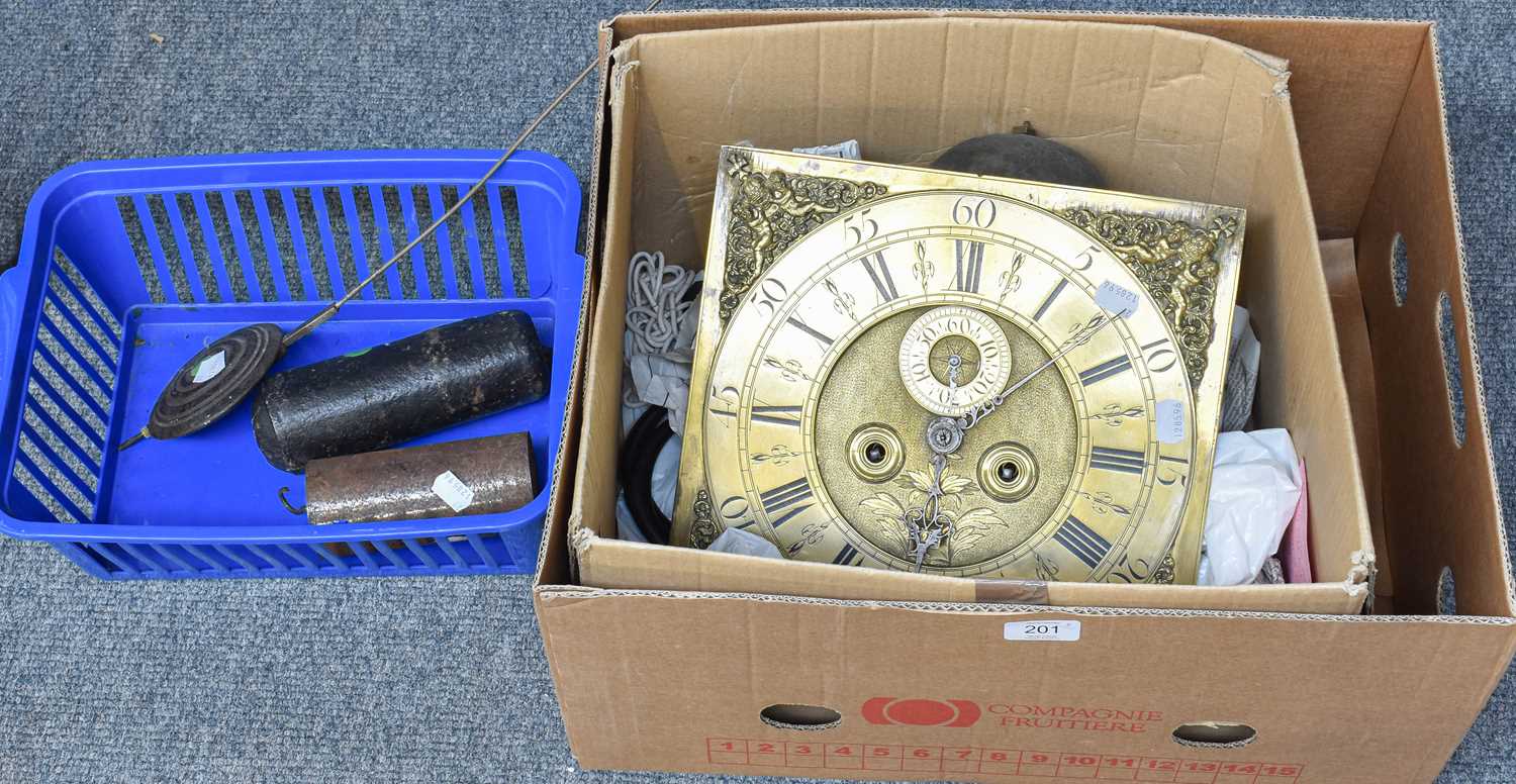 Lot 201 - Longcase Clock Movement, dial inscribed John