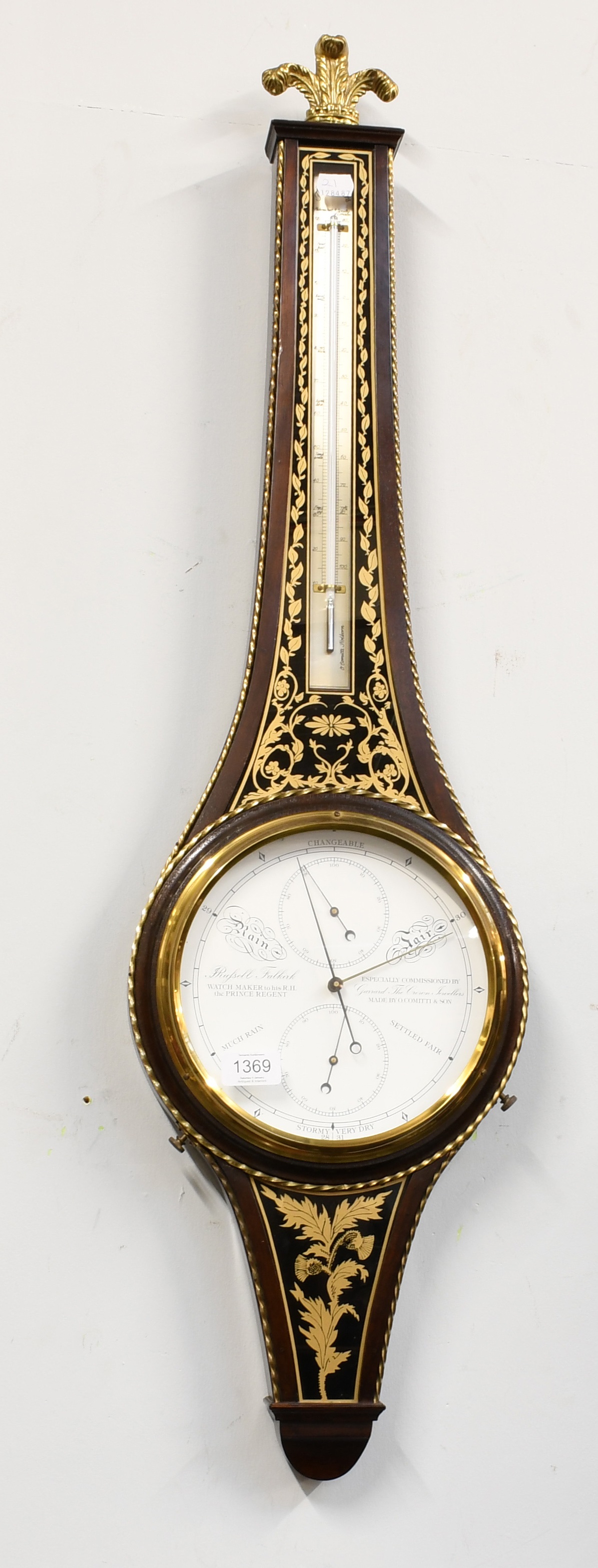 Lot 1369 - A Modern Aneroid Barometer, by Comitti