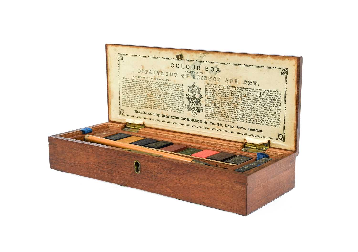 Lot 141 - A Charles Roberson & Co Mahogany "Colour Box"