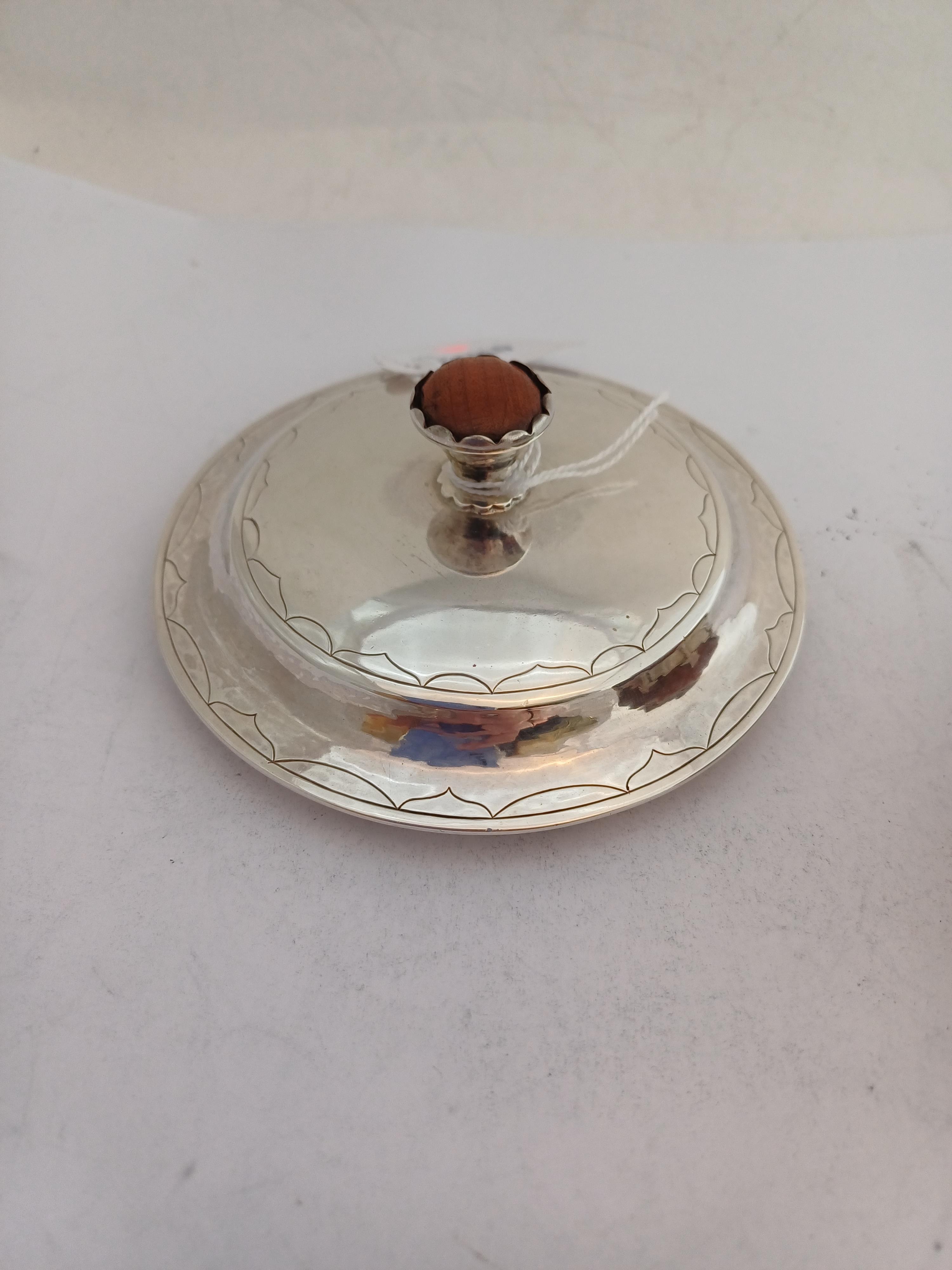 A George V Silver-Mounted Wood Mazer-Bowl and Cover,
