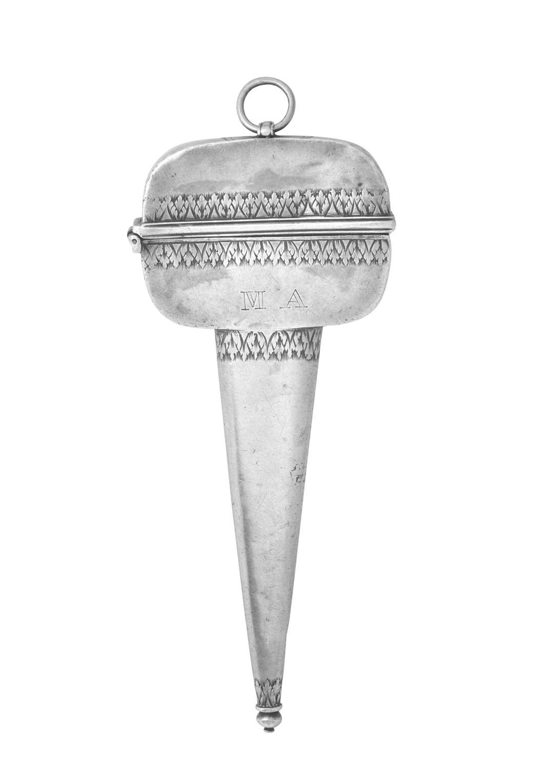Lot 2067 - A Charles II Silver Scissors-Case,