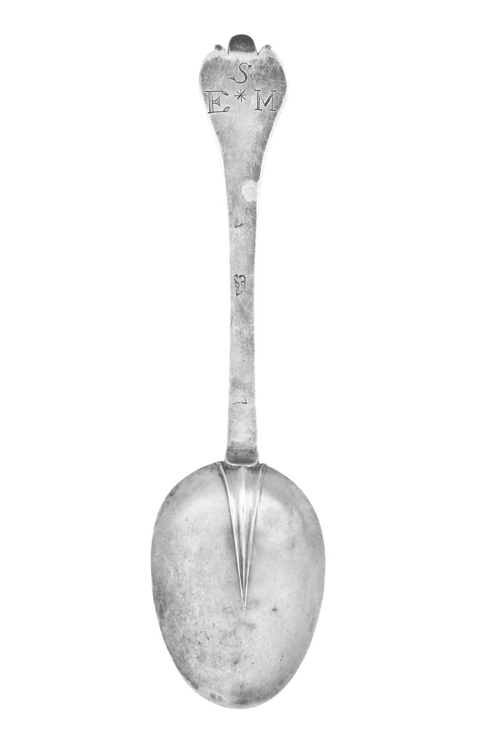 Lot 2033 - A William and Mary Silver Trefid Spoon,
