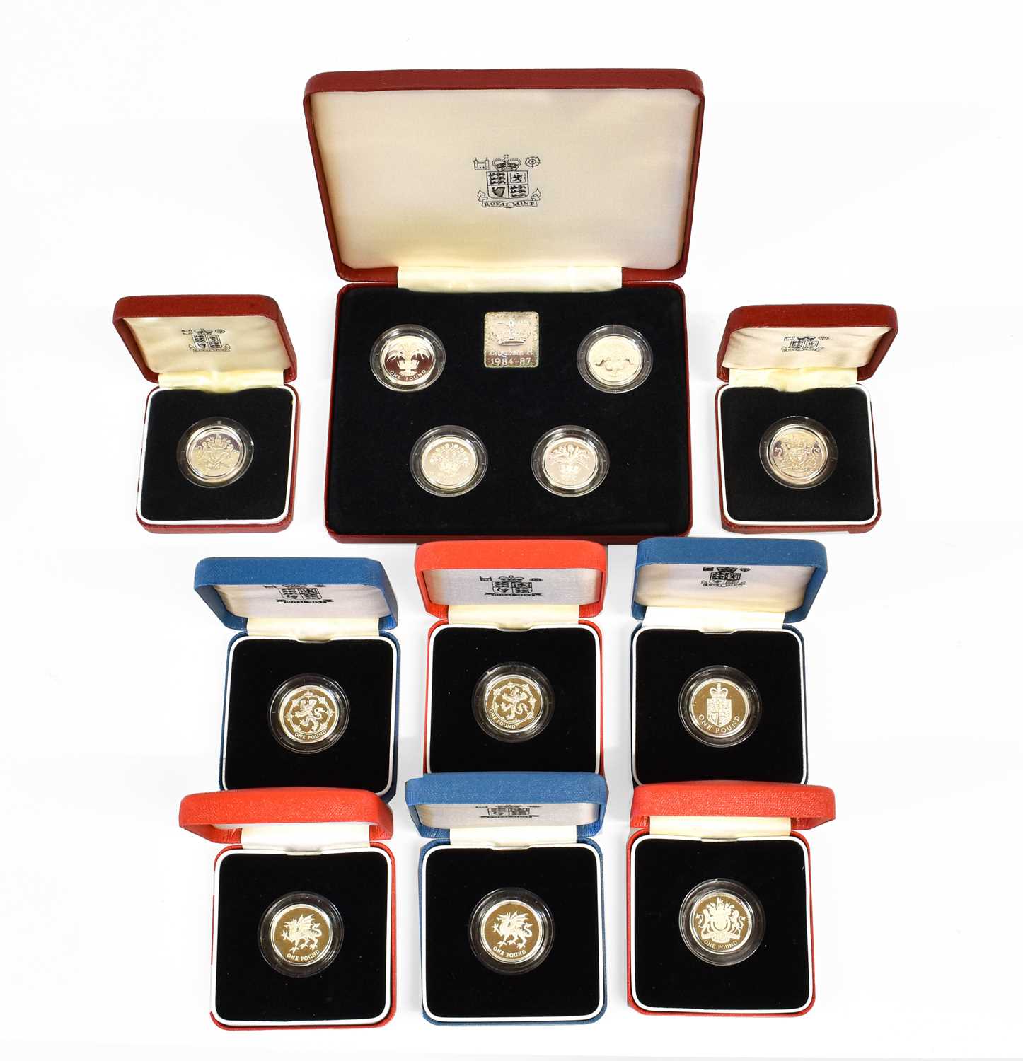 Lot 269 - 12x Royal Mint Silver Proof One Pound Coins,