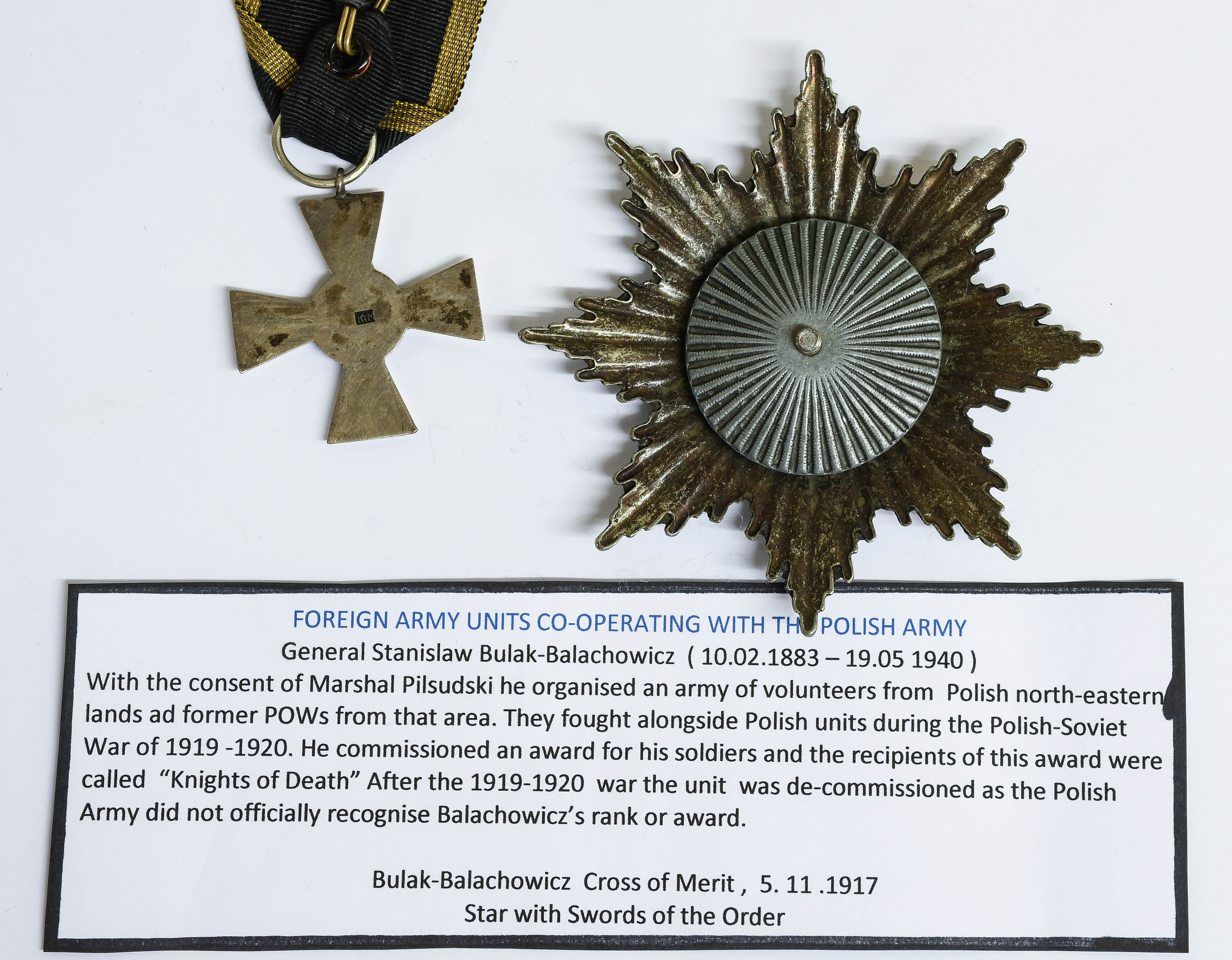 Lot 4 - A Rare General Bulak-Balachowicz Star with
