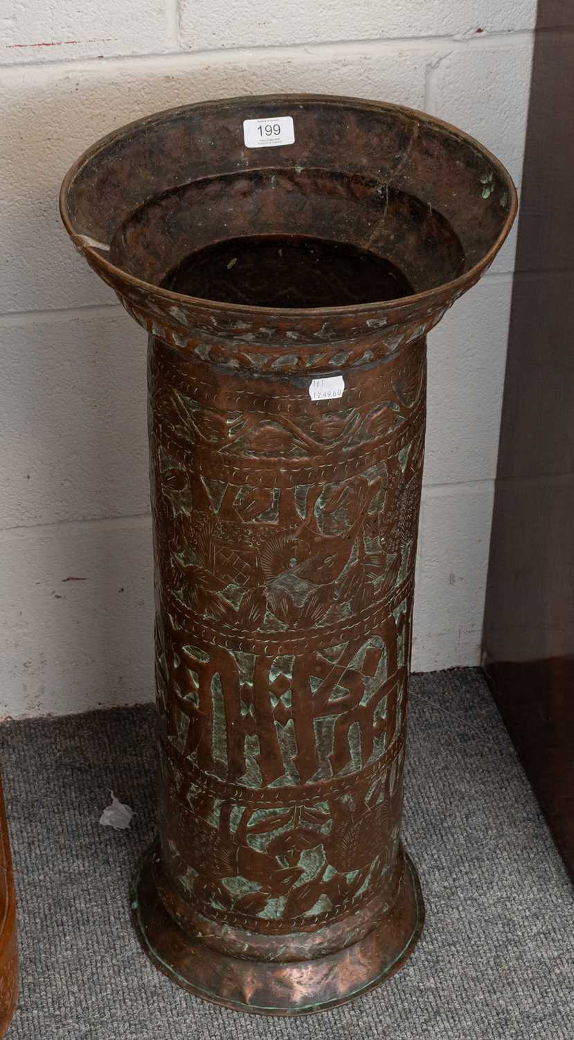 Lot 199 - A 19th Century Middle Eastern Copper Stick