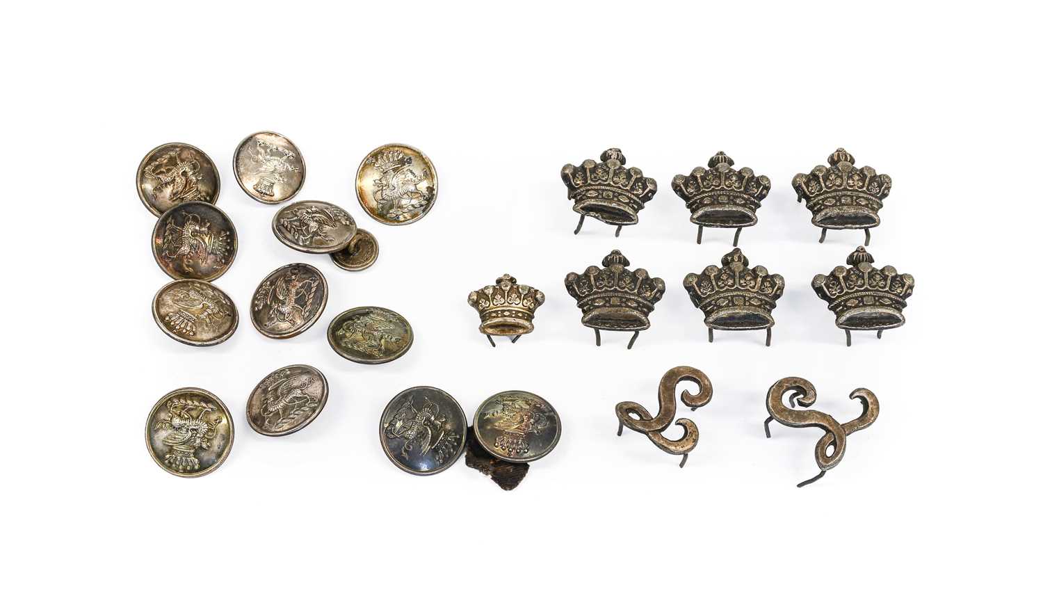 Lot 411 - Thirteen Various Livery Buttons, cast with