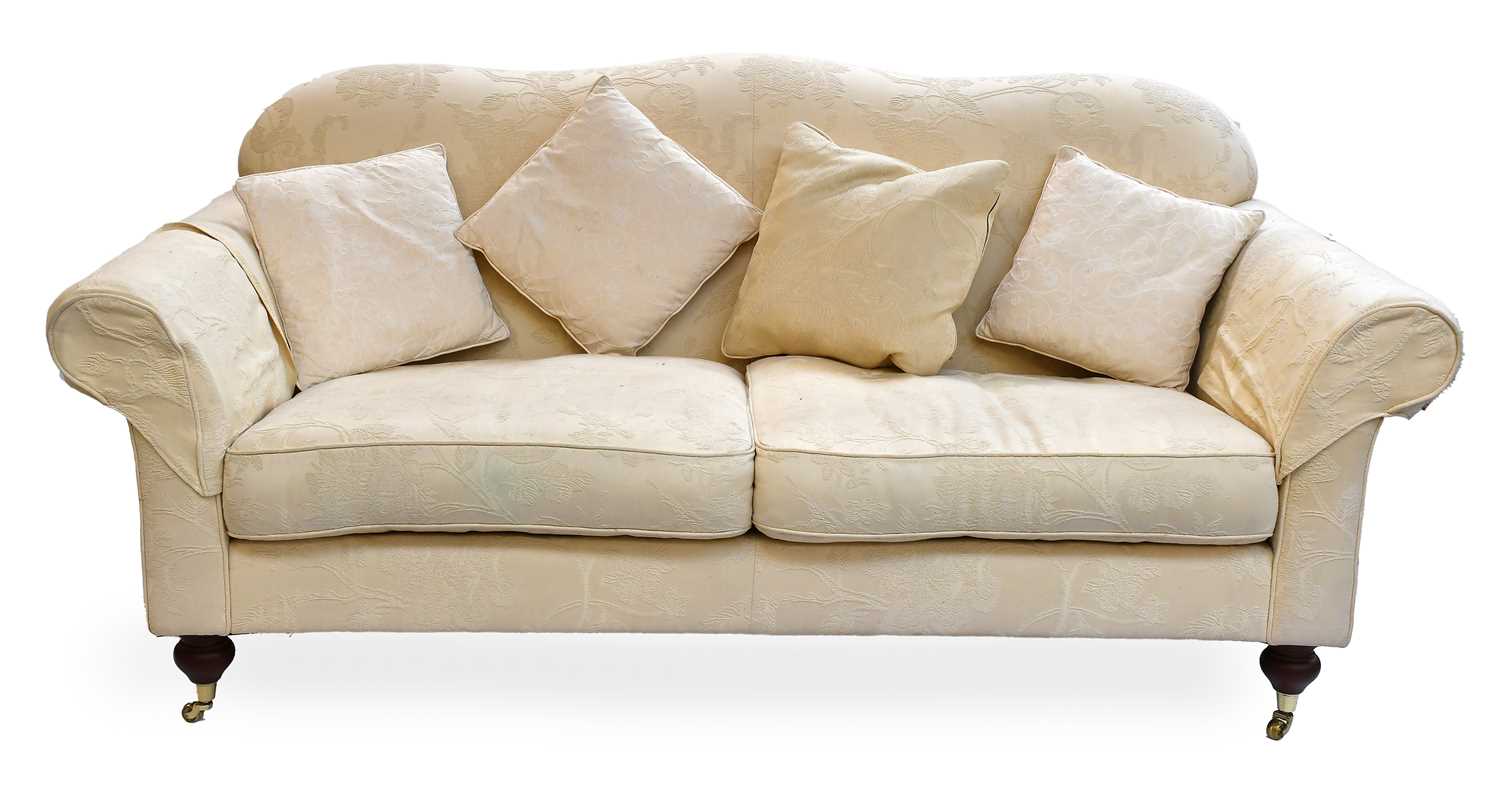 Lot 1272 - A Modern Scroll Back Sofa, 200cm by 107cm