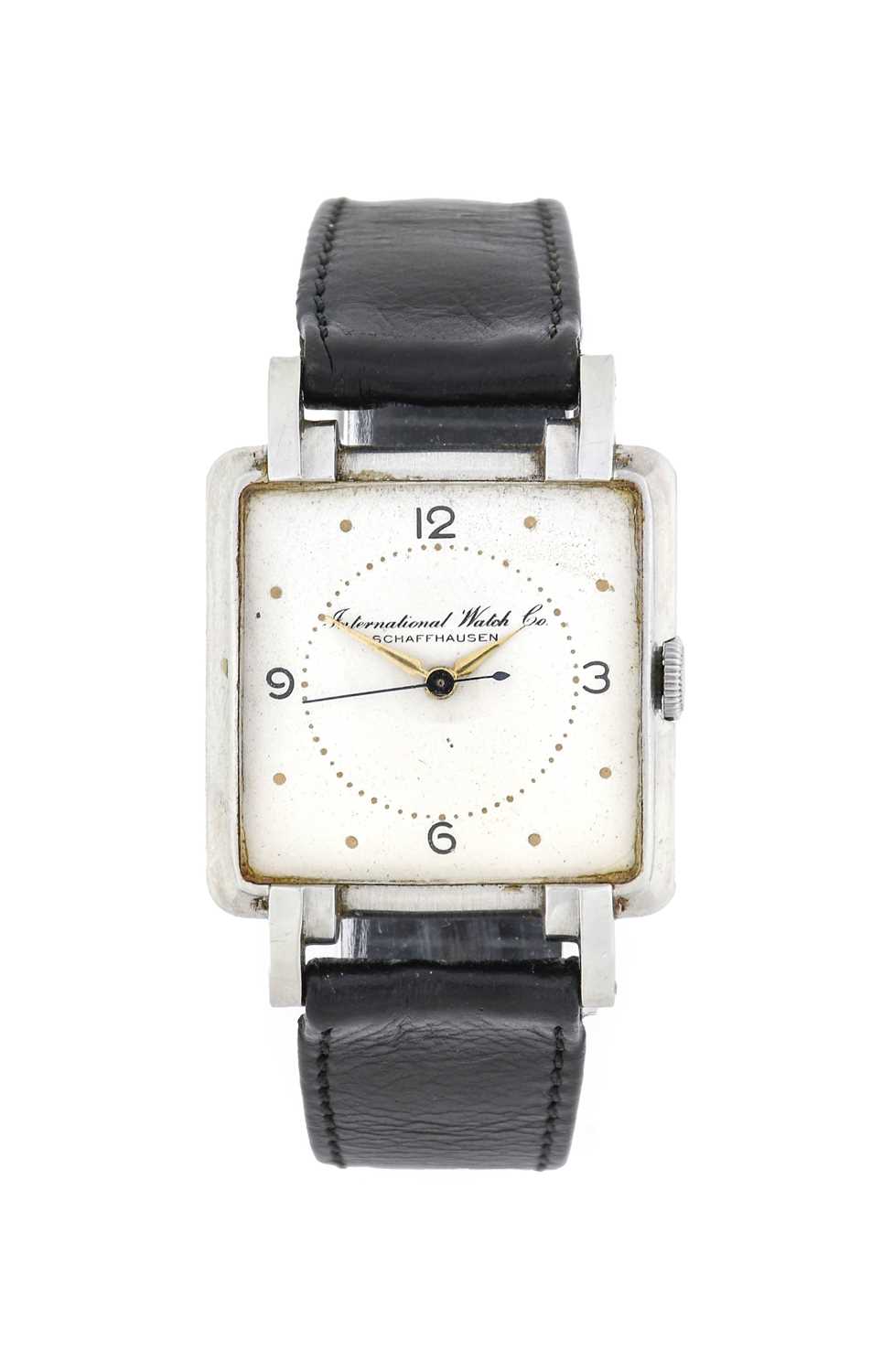 Lot 2365 - IWC: A Stainless Steel Square Shaped Centre