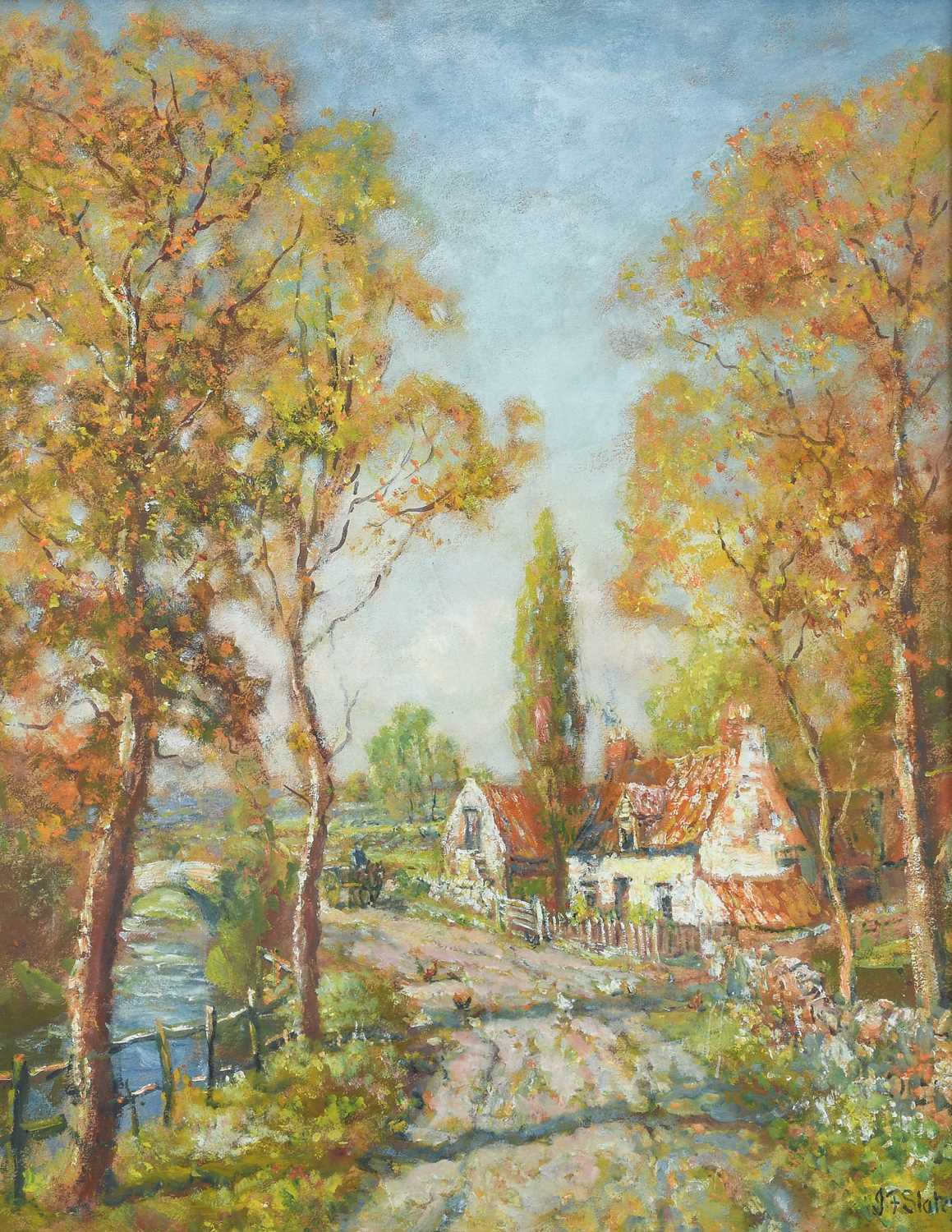 Lot 520 - John Falconer Slater (1857-1937) Horse, cart