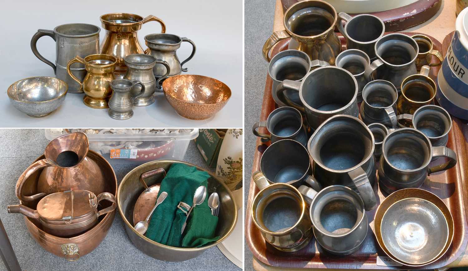 Lot 328 - A Collection of Victorian Brass and Copper,