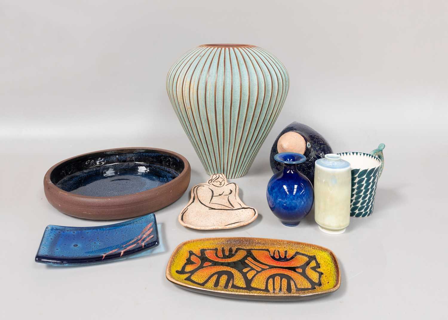 Lot 119 - Studio Pottery, including Emily Myers reeded