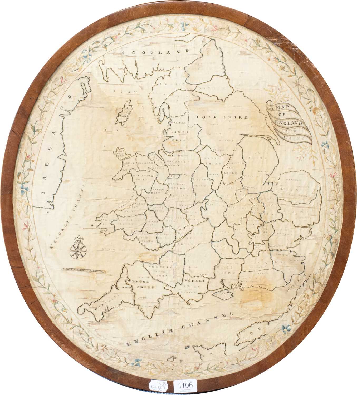 Lot 1106 - Late 18th Century Map Sampler of England