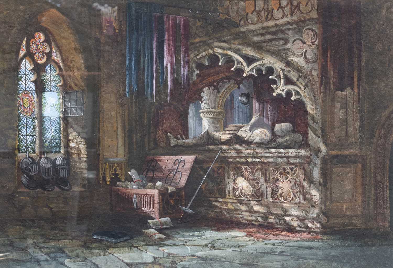 Lot 1097 - Samuel Rayner (1806-1879) Tomb of the Crypt