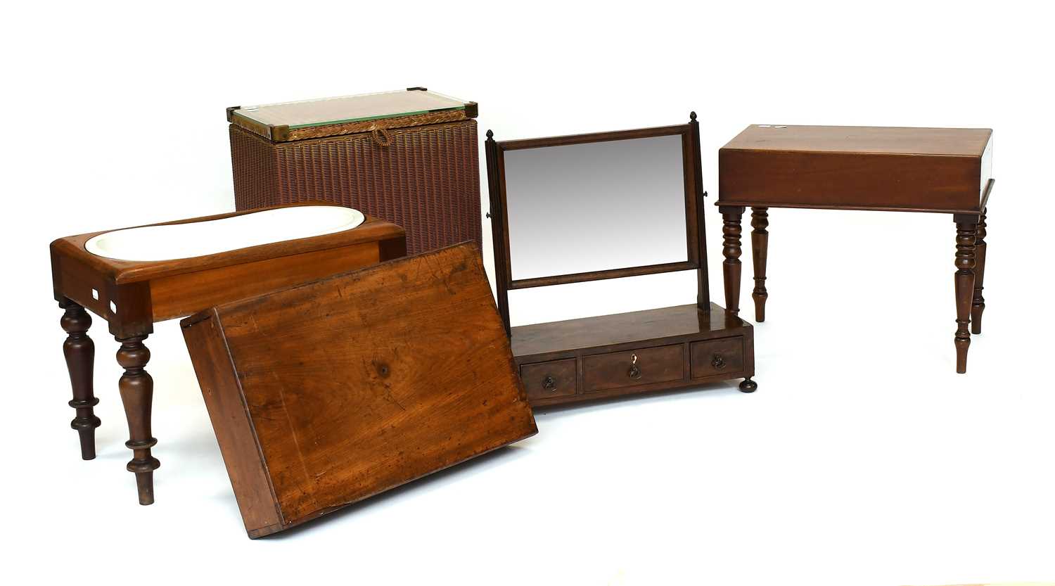 Lot 1188 - Two 19th Century Mahogany Night Stools, one