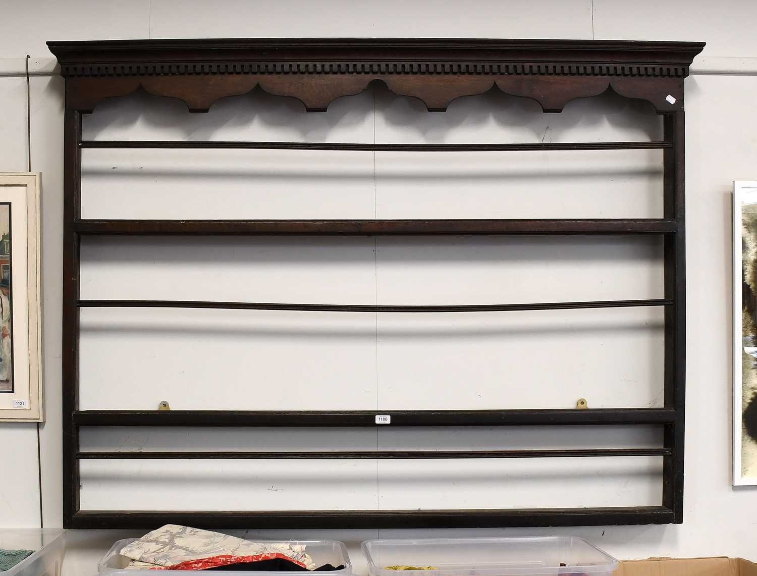Lot 1186 - An 18th Century Oak Delft Rack, 177cm by