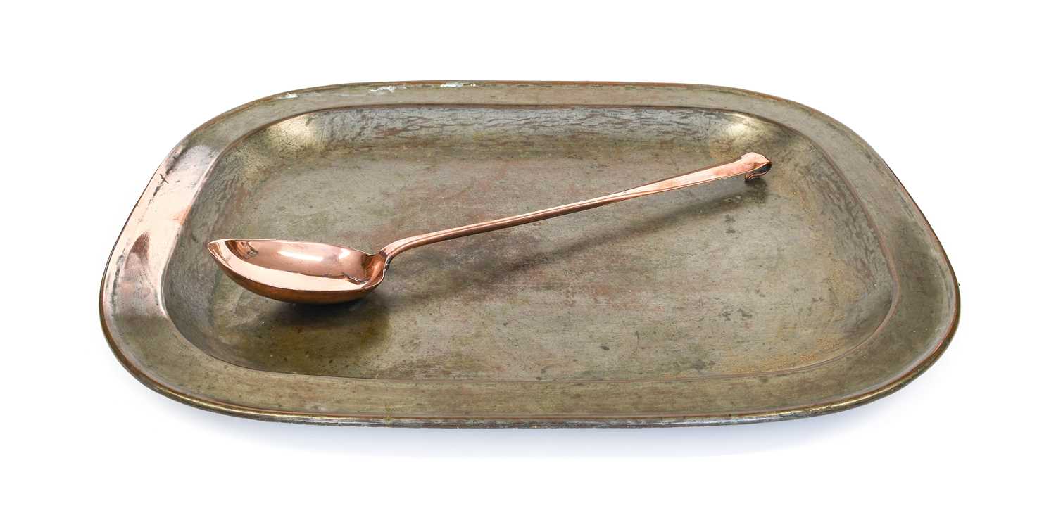 Lot 408 - A Copper Basting Spoon, 19th century, with