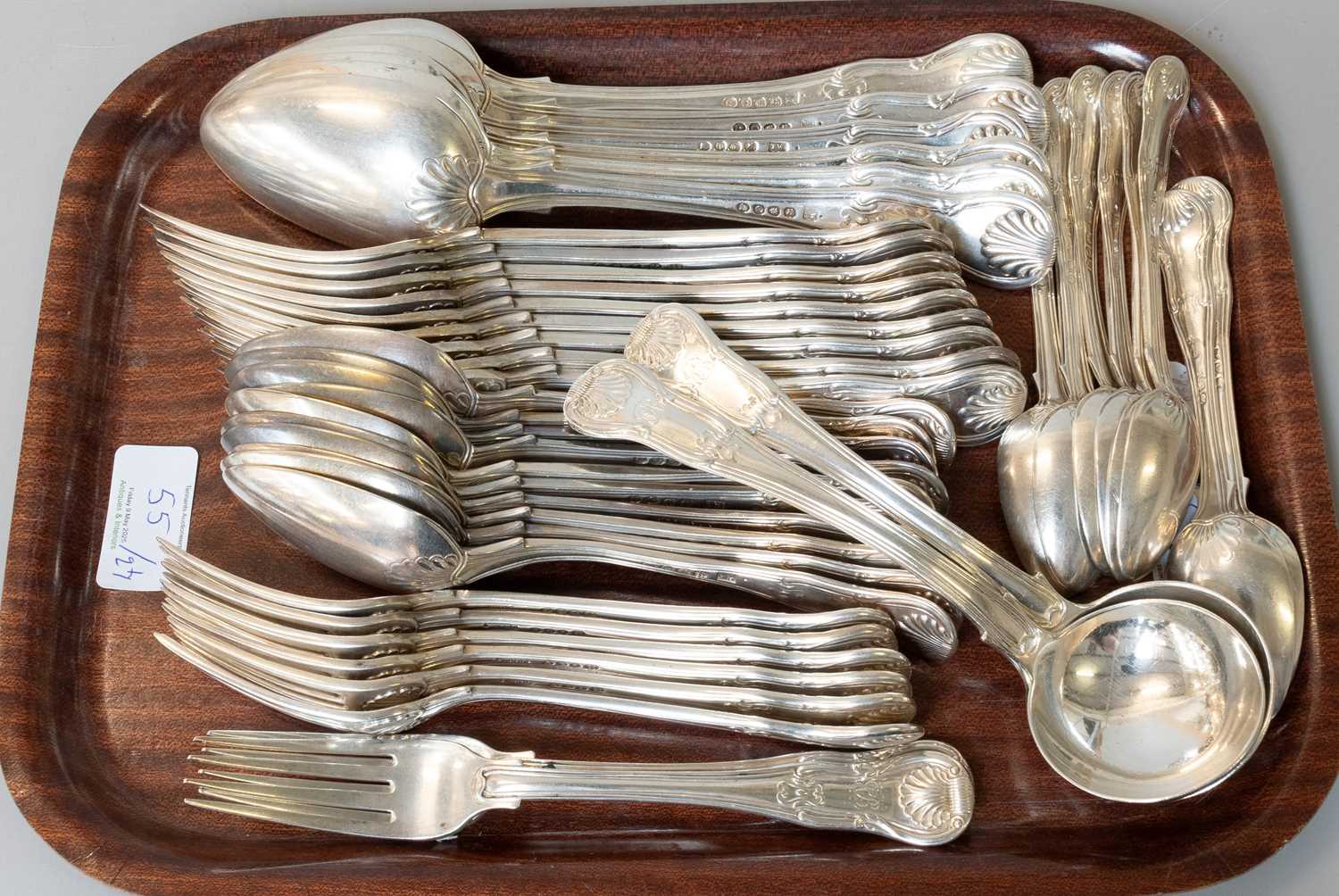 Lot 55 - A George III and Later Silver Table-Service,