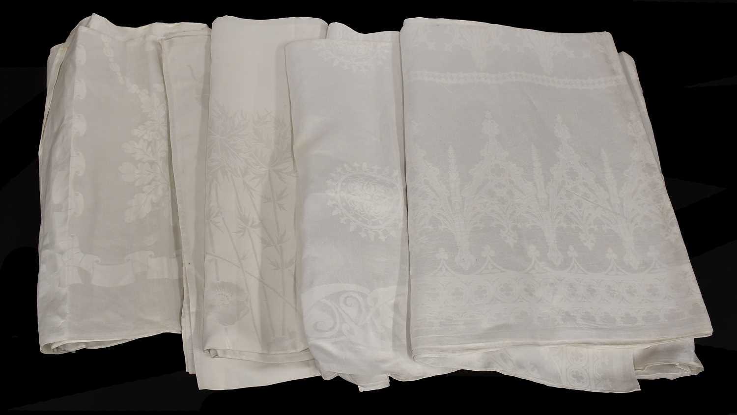 Lot 2211 - 19th Century and Later White Linen Damask