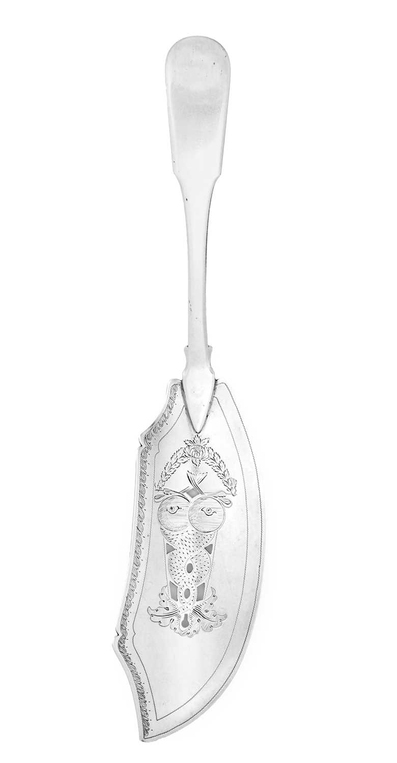 Lot 2206 - A George III Scottish Silver Fish-Slice,