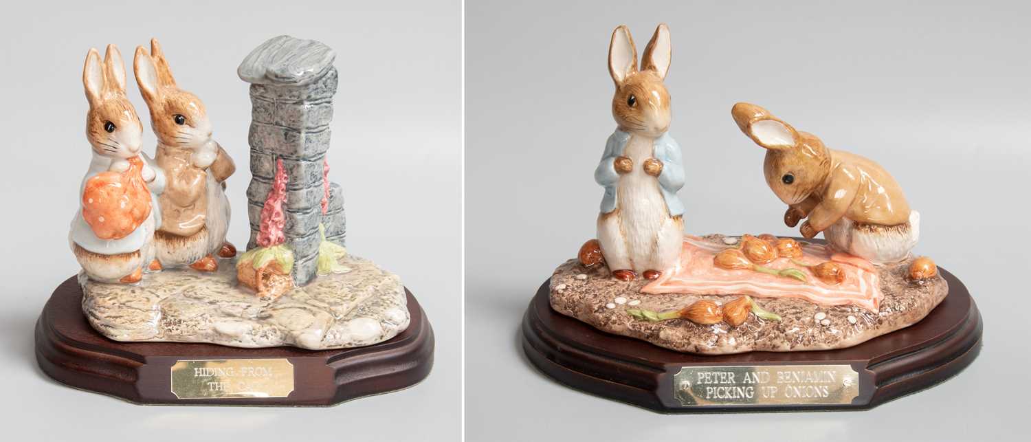 Lot 104 - Beswick Beatrix Potter Tableaux, comprising: