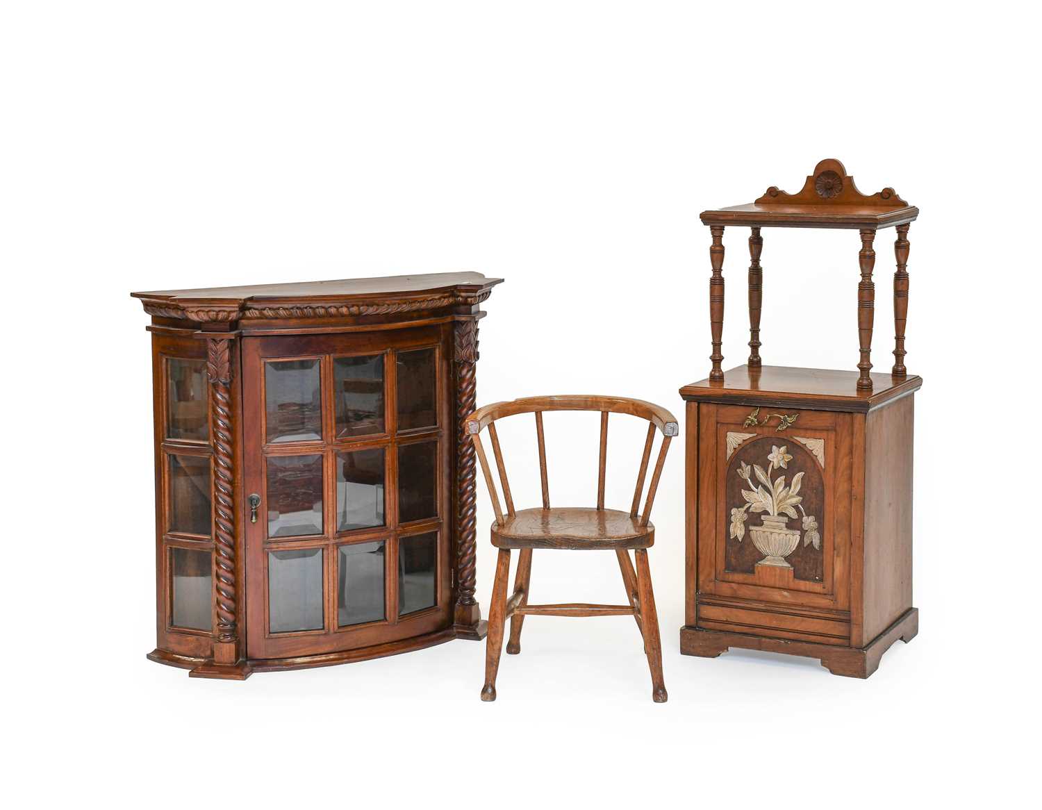 Lot 1151 - An Edwardian Mahogany Coal Purdonium, a