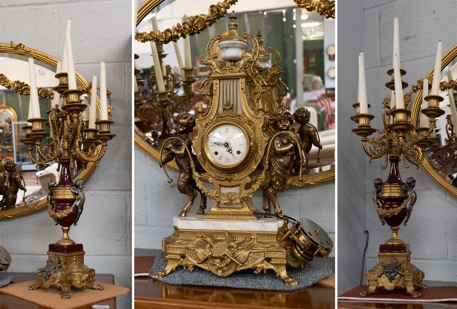 Lot 257 - A Reproduction Gilt Metal Striking Clock