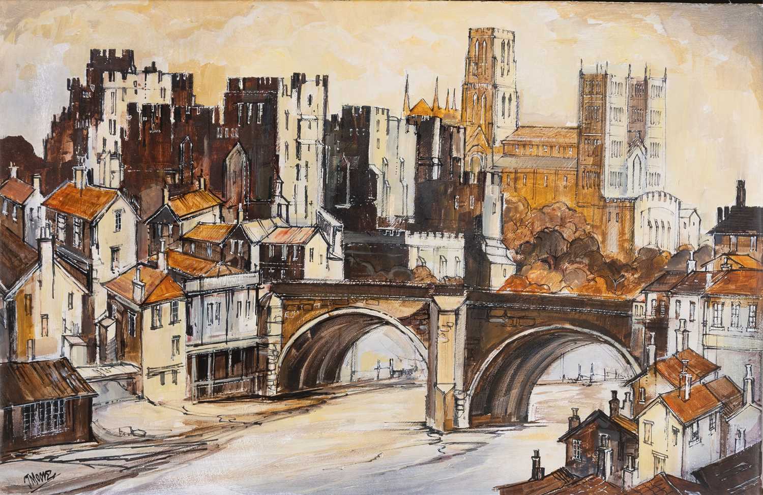 Lot 1064 - John Moore (Contemporary) Durham Signed oil