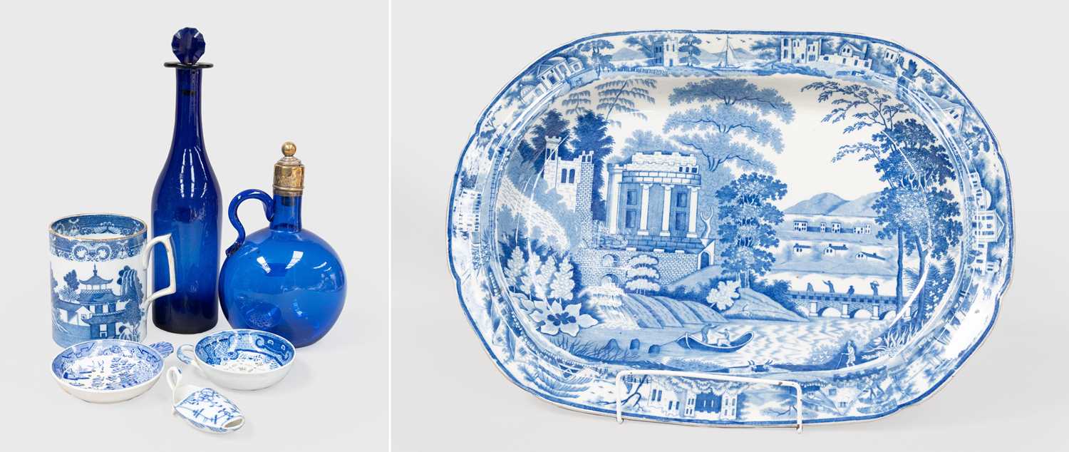 Lot 198 - Leeds Pottery Pearlware Platter, circa 1820,