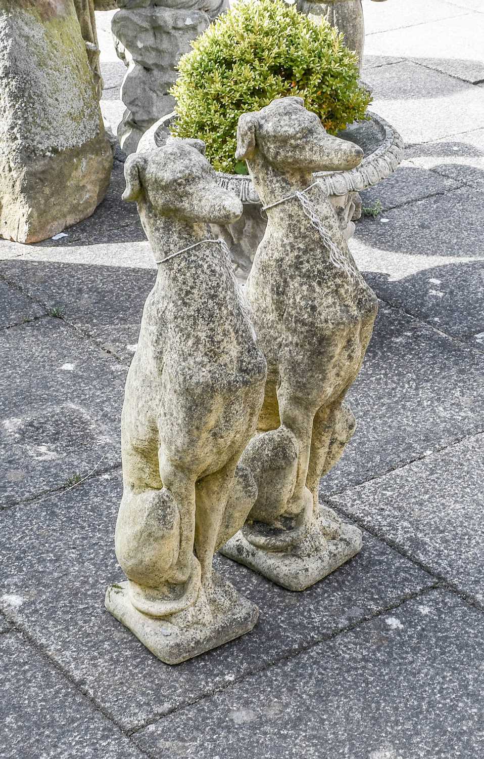 Lot 862 - A Pair of Composition Garden Figures,