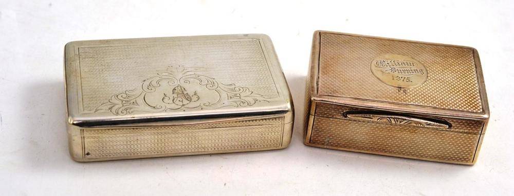 Lot 326 - Two silver snuff boxes