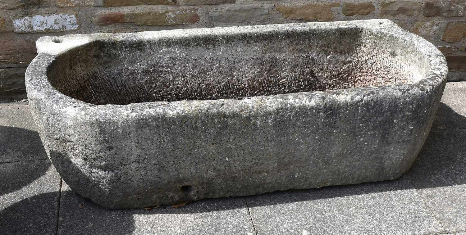 Lot 841 - A Carved Stone Trough, of rounded