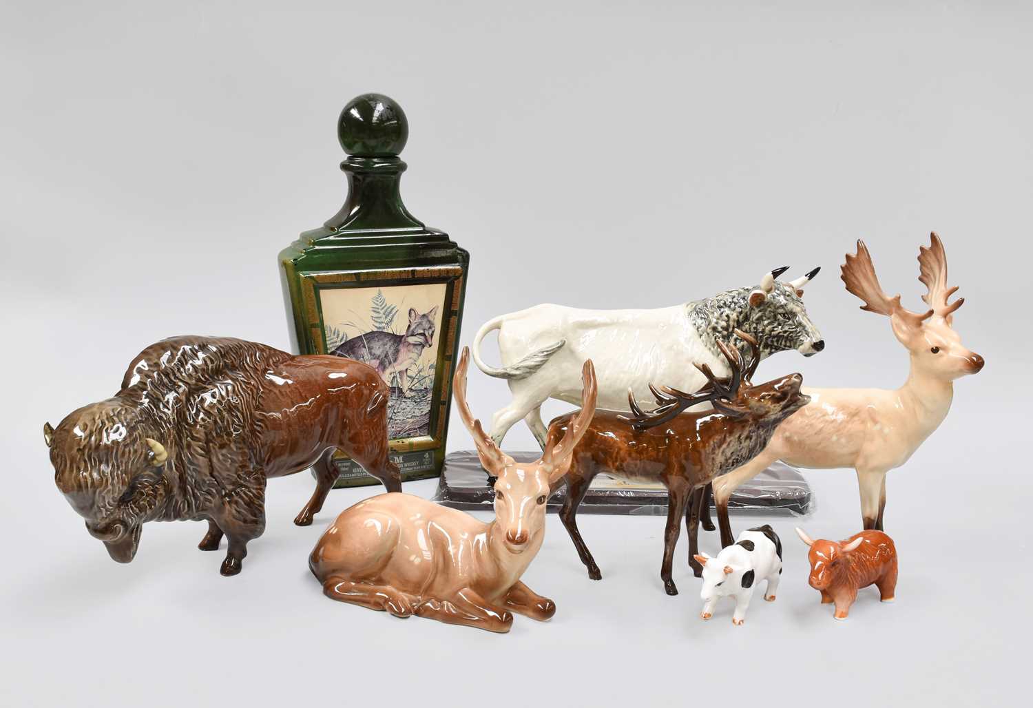 Lot 269 - Beswick Wild Animals, including: Bison,