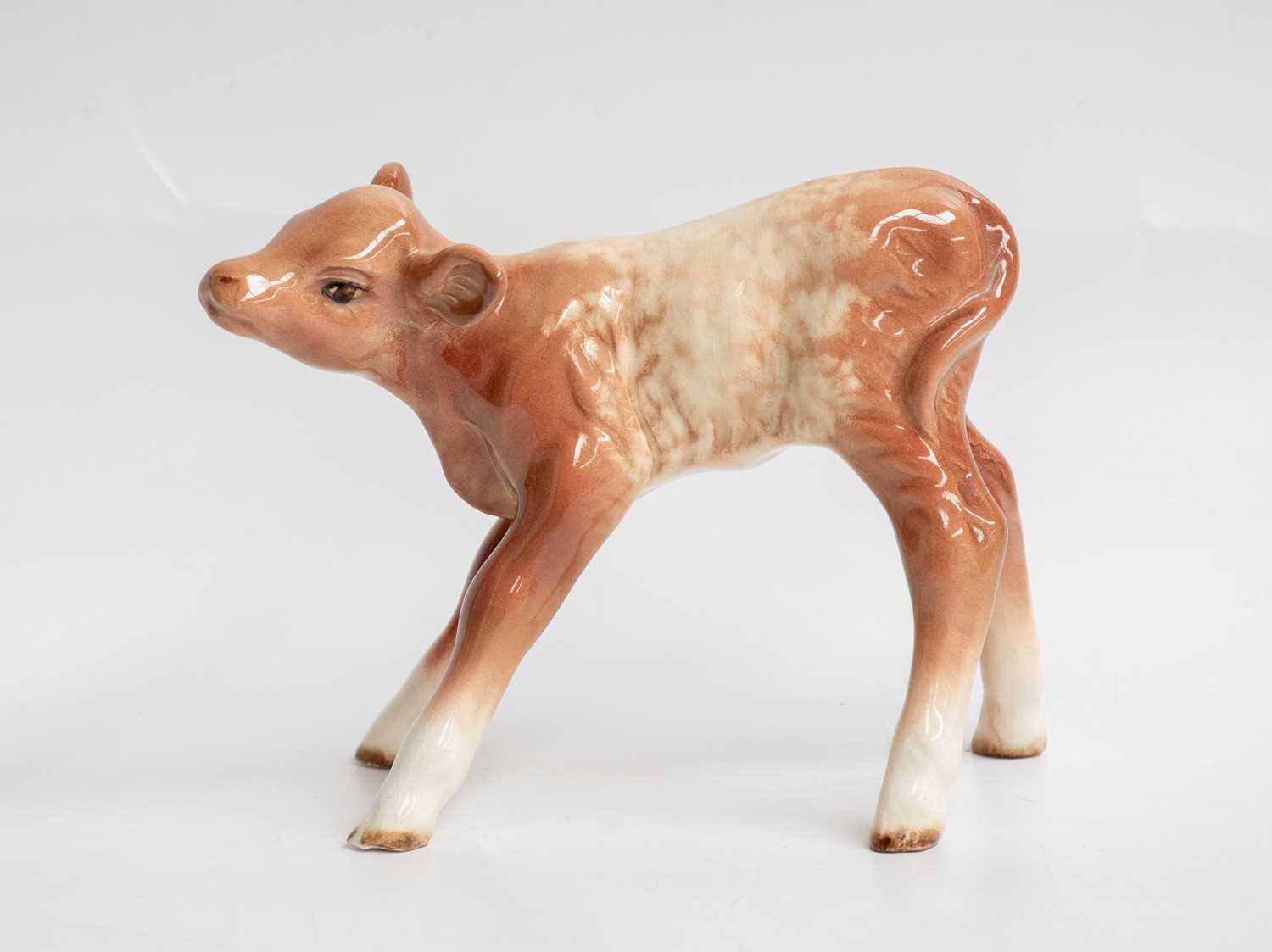Beswick Hereford Calf, model No. 854, roan gloss