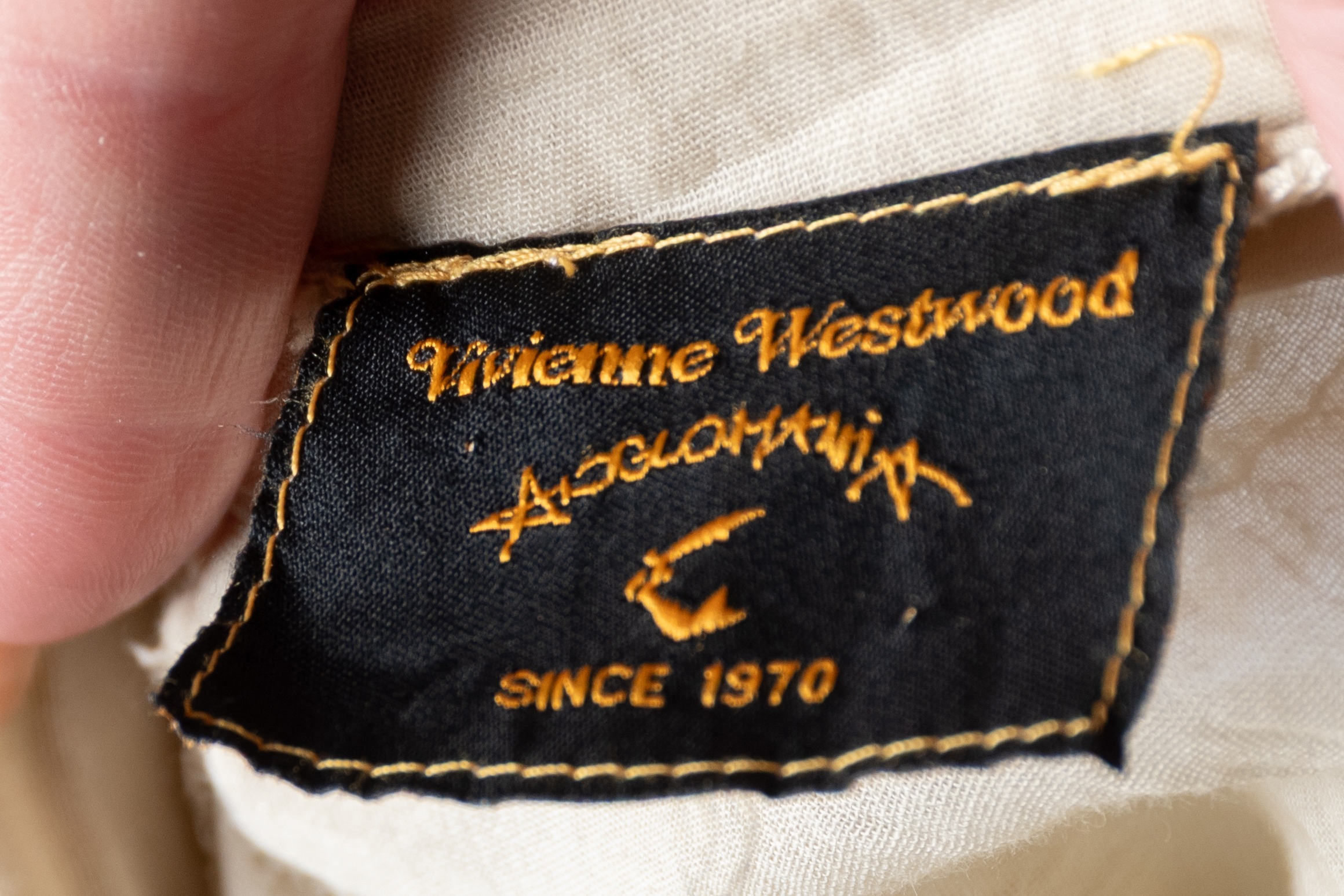 Lot 2018 - Vivienne Westwood Cream Cotton Self Striped